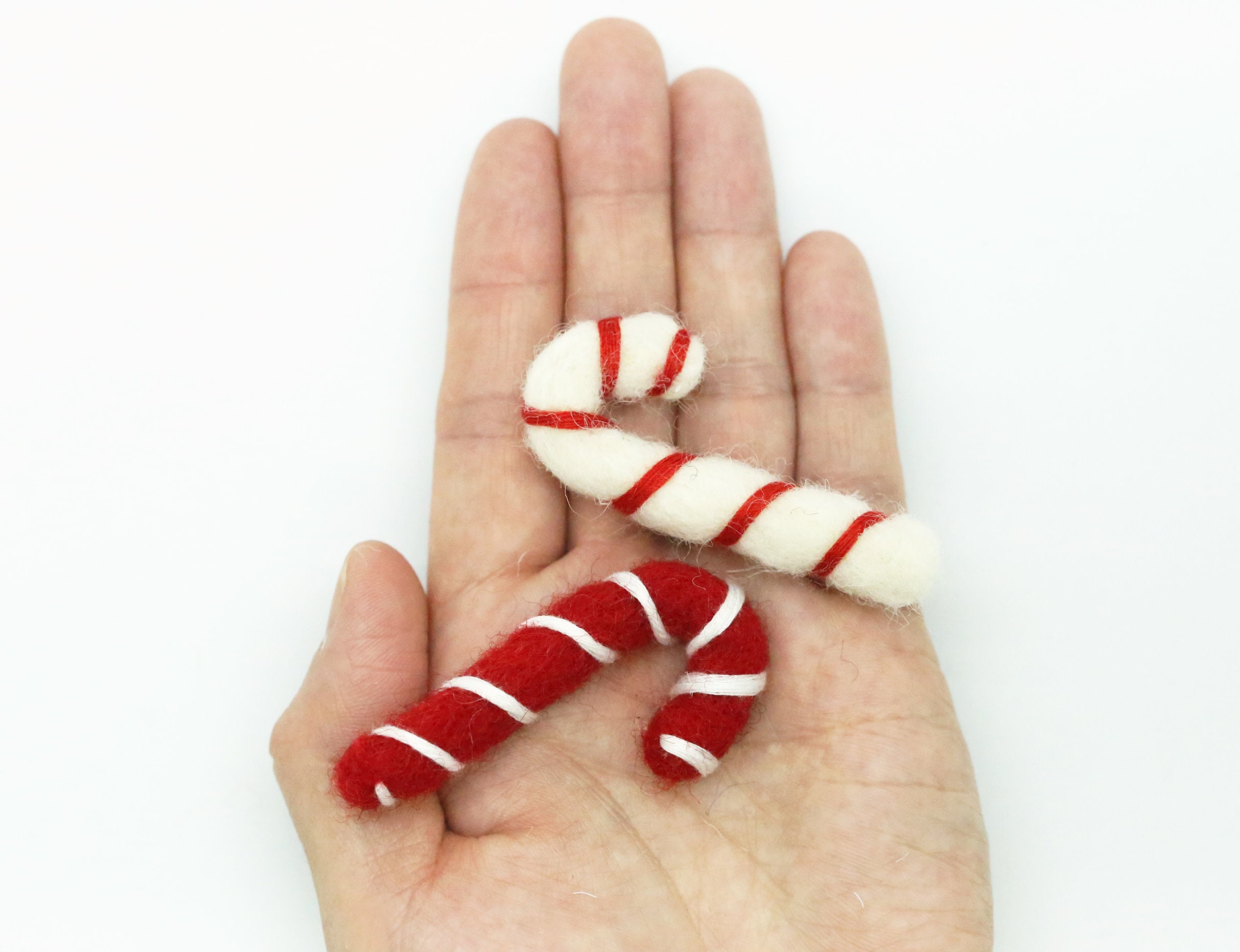 Felt Candy Canes Set of 5 | Etsy