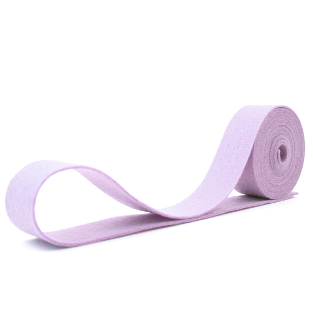 Wool Felt - 100 Percent Wool Felt Ribbon in Color LILAC - 3/4 Inch X 2 ...