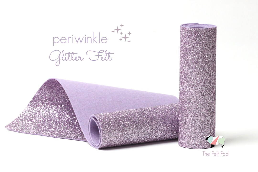 Glitter Felt - PERIWINKLE Glitter Felt - Wool Felt Glitter - Fine ...
