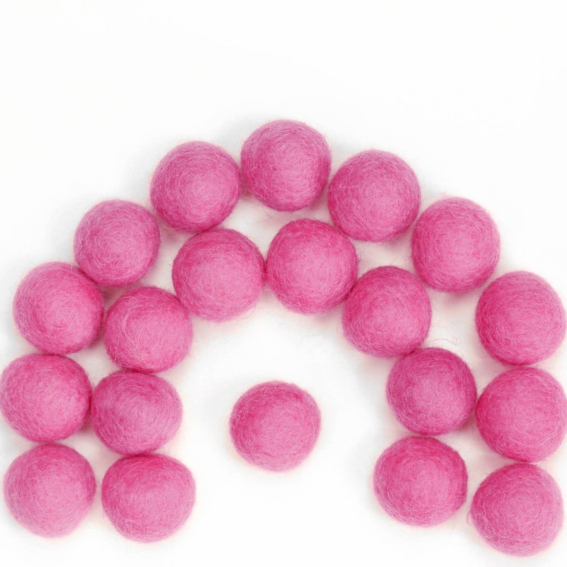 Pink Wool Ball Necklace - Etsy UK