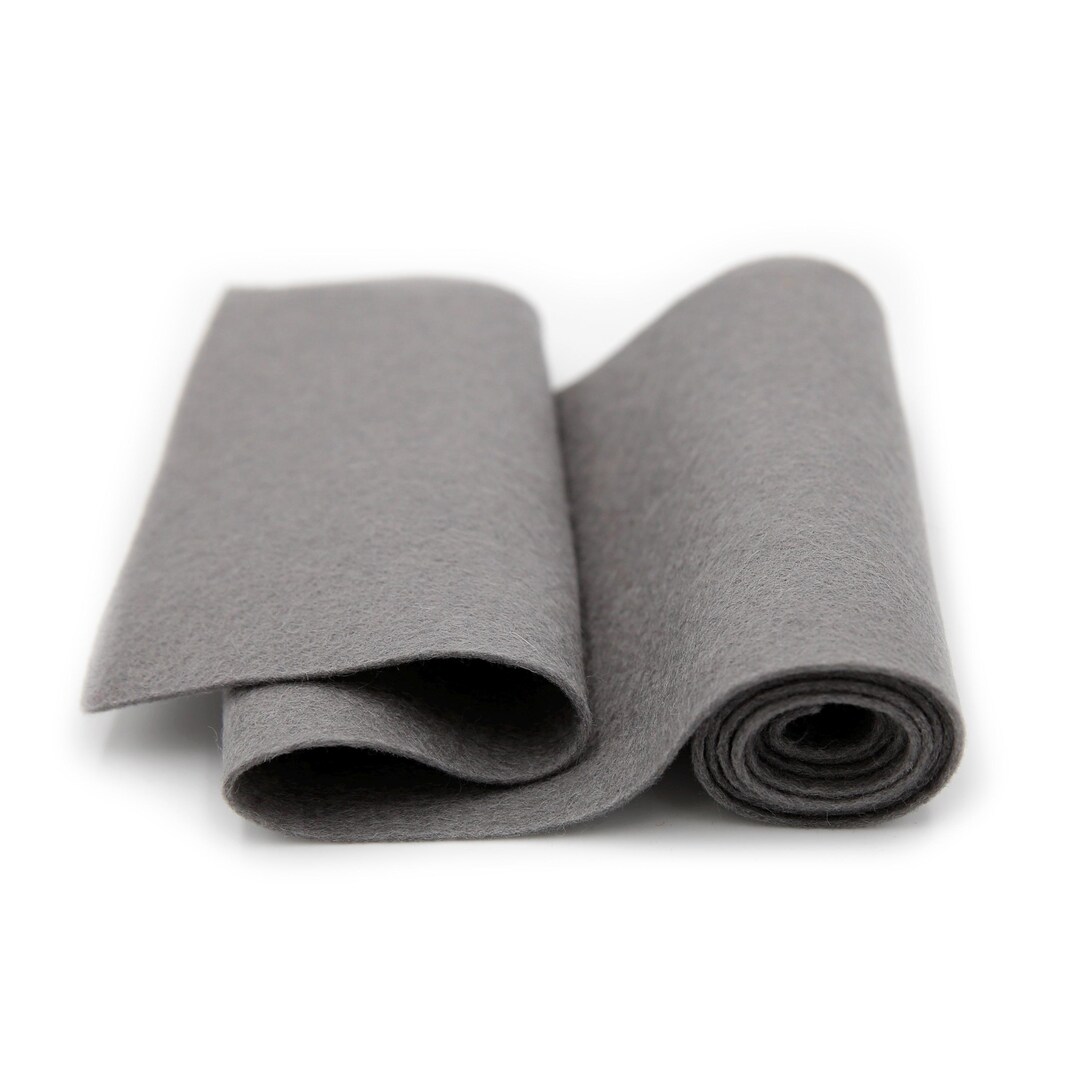 100 Percent Wool Felt Roll in Color GRAY - 5" X 36" Wool Felt Roll ...