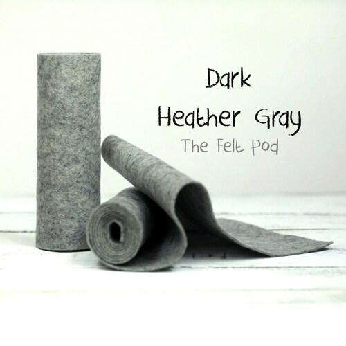 100% Wool Felt Roll in Color HEATHER CHARCOAL 5 X - Etsy