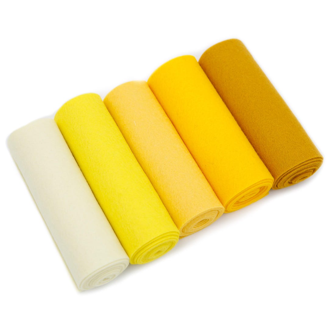 Yellow Wool Felt Wool Felt Roll - 100 Percent Wool Felt Wool Felt - 5 ...