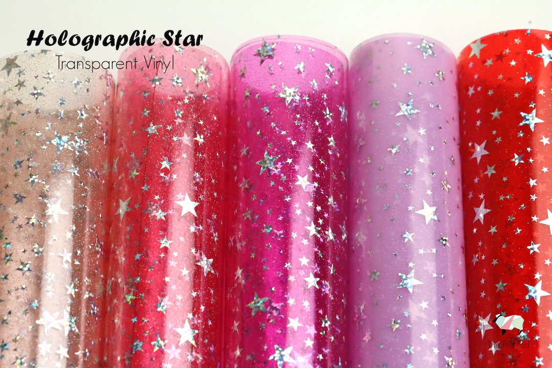 Transparent Vinyl - Holographic Star Transparent PVC - Etsy