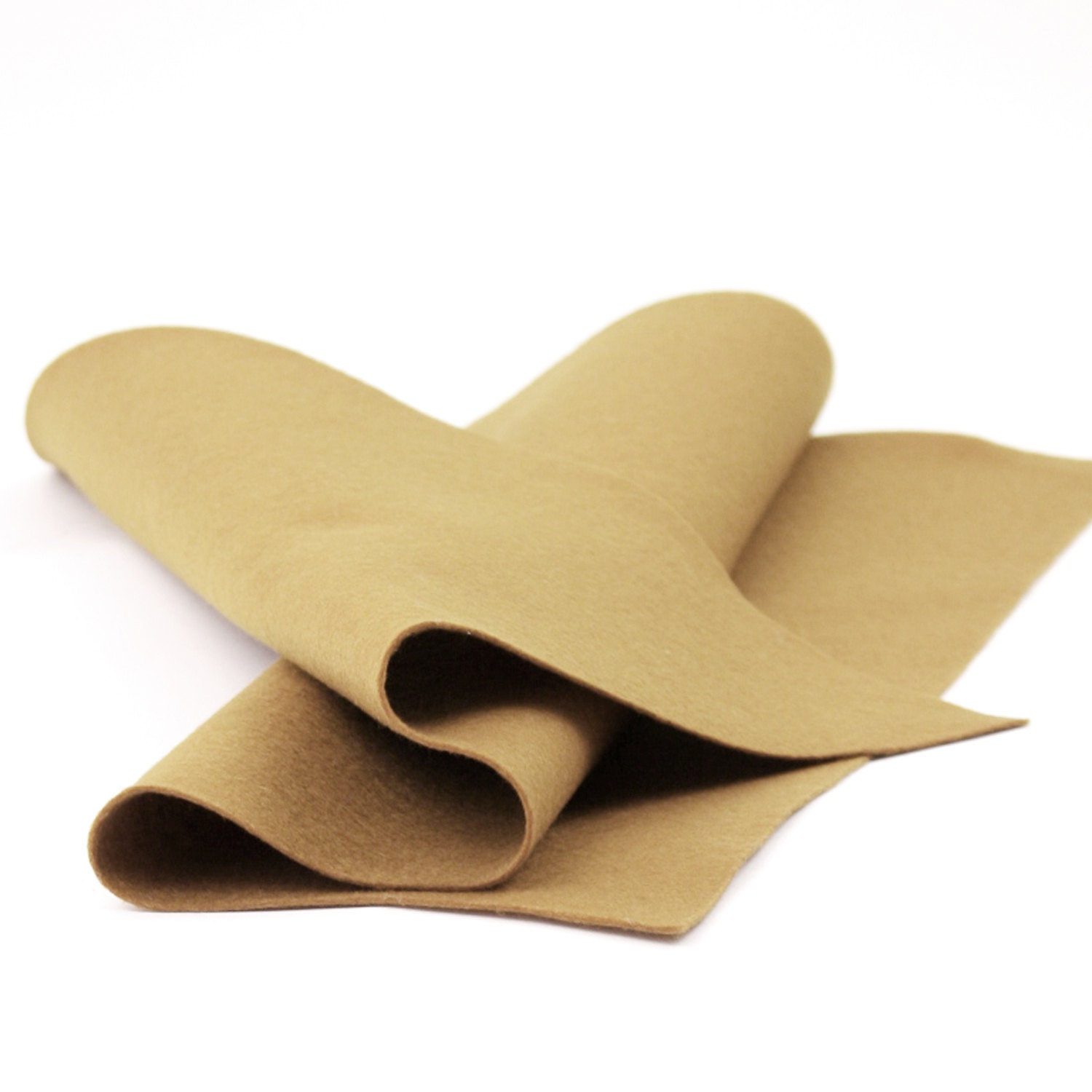 100% Wool Felt Sheet in Color CAMEL - 18" X 18" Wool Felt Sheet ...