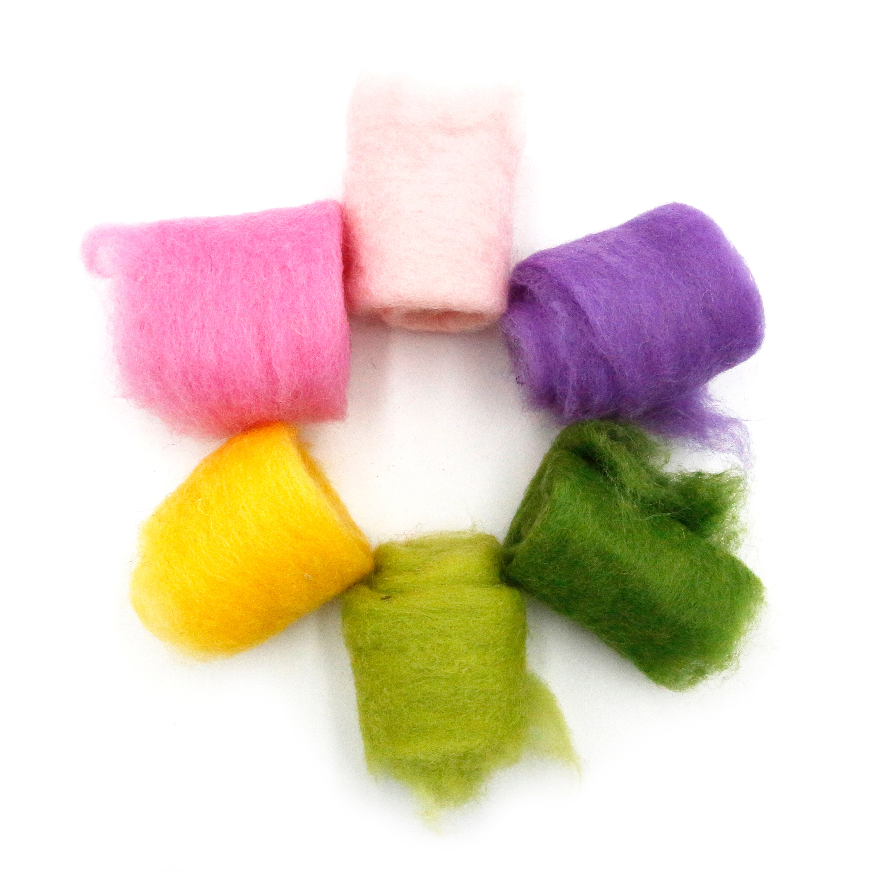 Needle Felt Wool Roving Variety Pack | Carded Batts Variety Pack | Wet ...