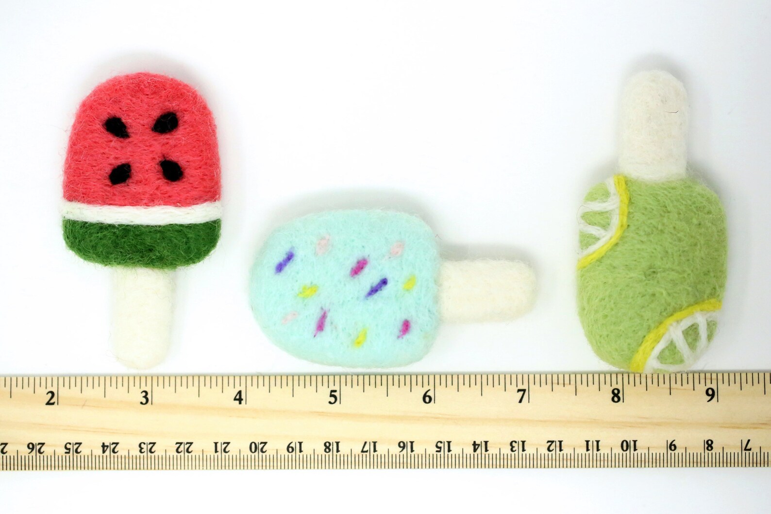Felt Popsicles Felt Ice Cream Felt Shapes Wool Felted - Etsy