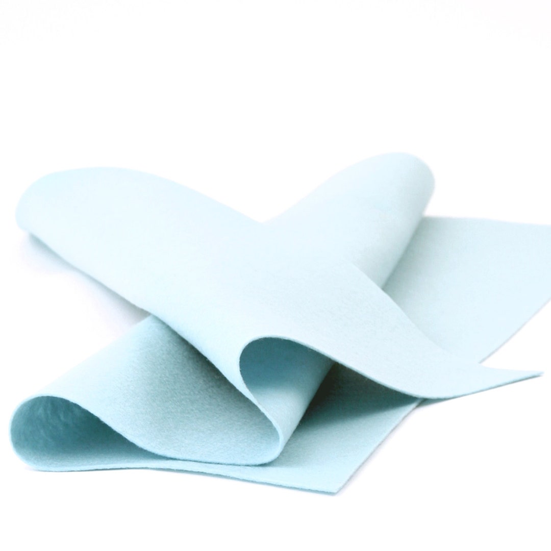 100% Wool Felt Sheet in Color LIGHT BLUE - 18" X 18" Wool Felt Sheet ...