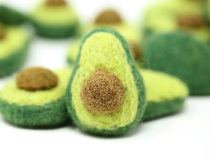 Felt Avocado Felted Avocados Felt Shapes - Etsy
