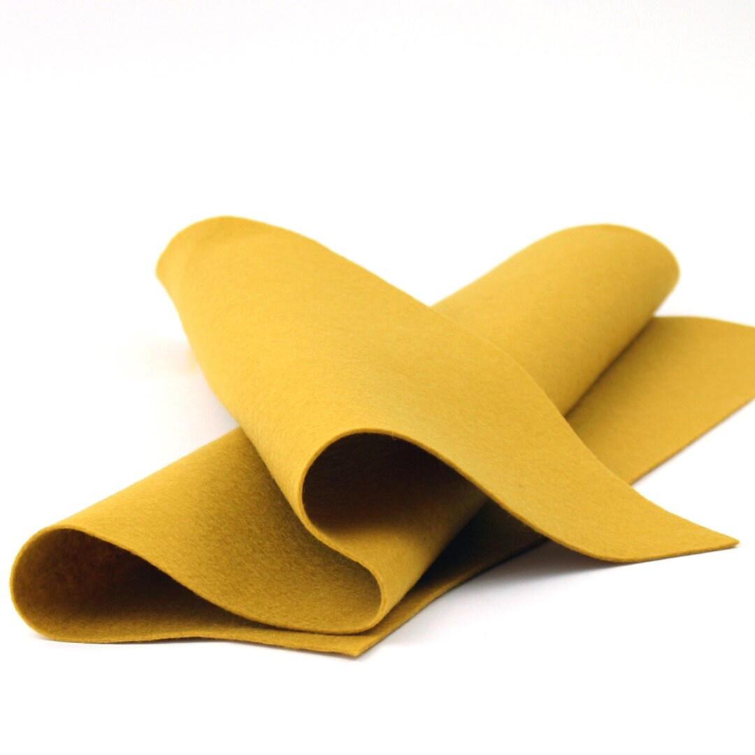 MUSTARD Wool Felt Sheet - 18" X 18" Wool Felt Sheet - Merino Wool Felt ...