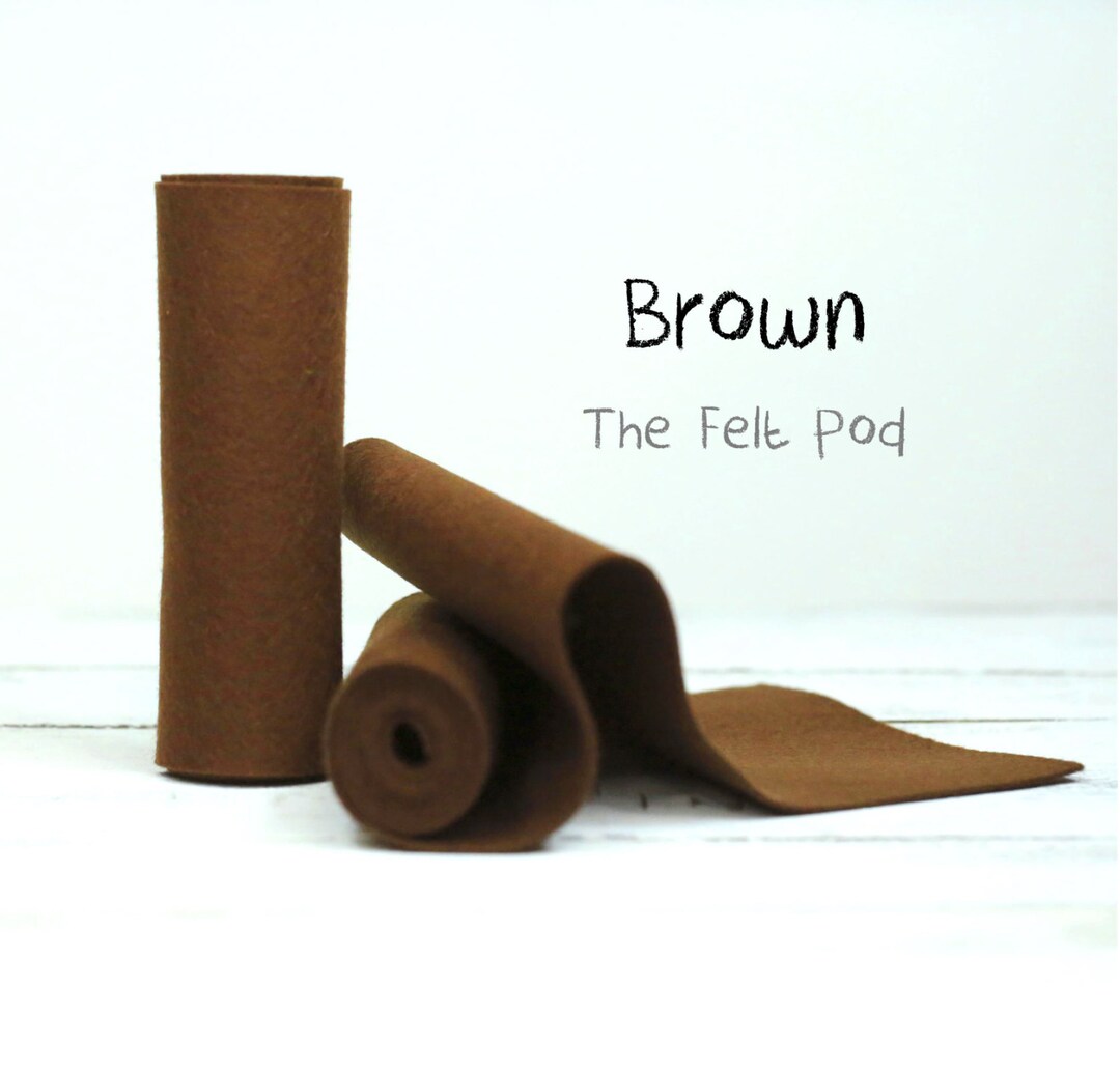 100 Percent Wool Felt Roll in Color BROWN 5 X 36 Wool Felt Craft Felt ...