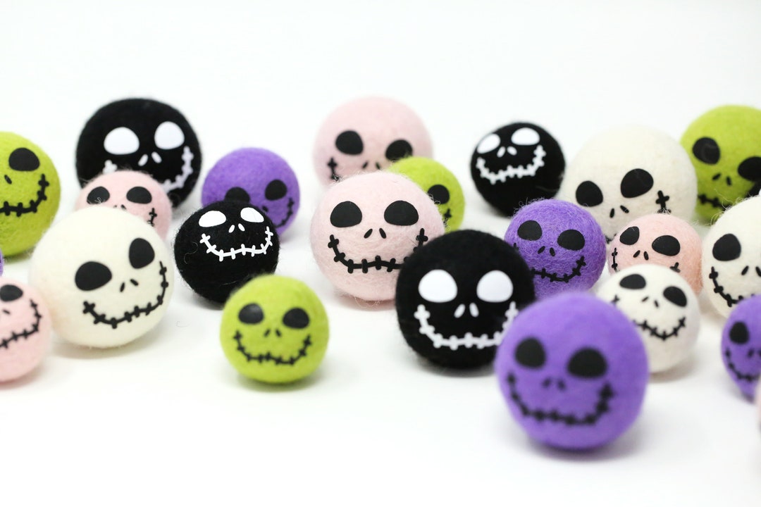 NEW COLORS Felt Skeleton Head | Felted Skeleton | Halloween Felt Shapes ...