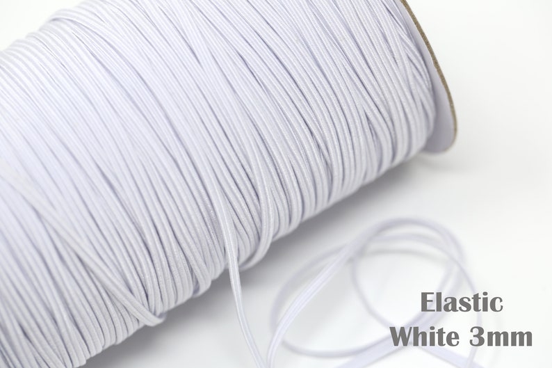 Elastic Mask Elastic 200 Yards 3mm and 6mm Elastic 3mm - Etsy