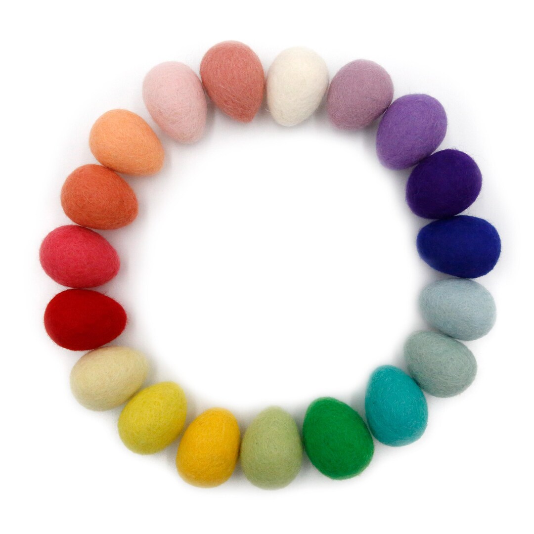 Plain Easter Felt Eggs | Wool Felt Easter Eggs | Felt Shapes | Waldorf ...