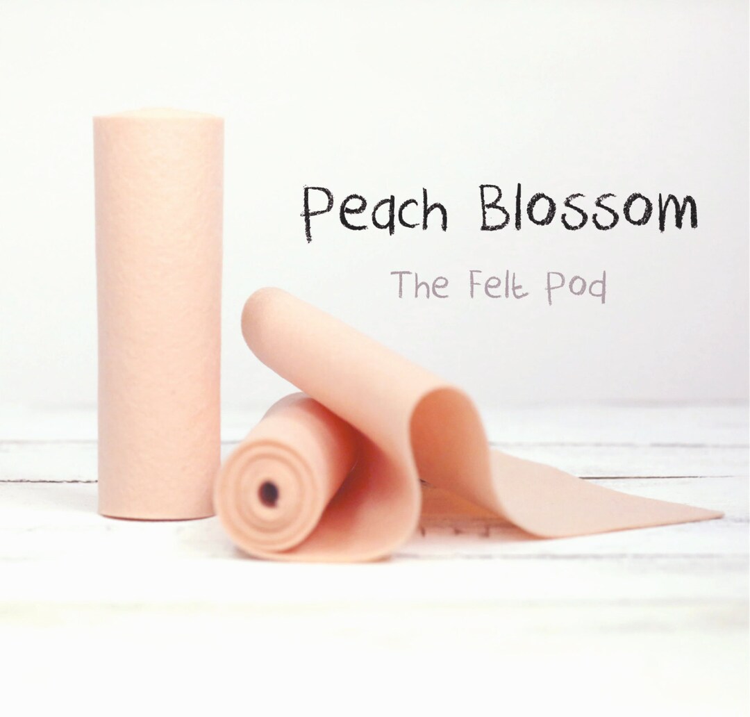 Wool Felt Roll 100% Wool in Color PEACH BLOSSOM 5 X 36 Wool Felt Roll ...