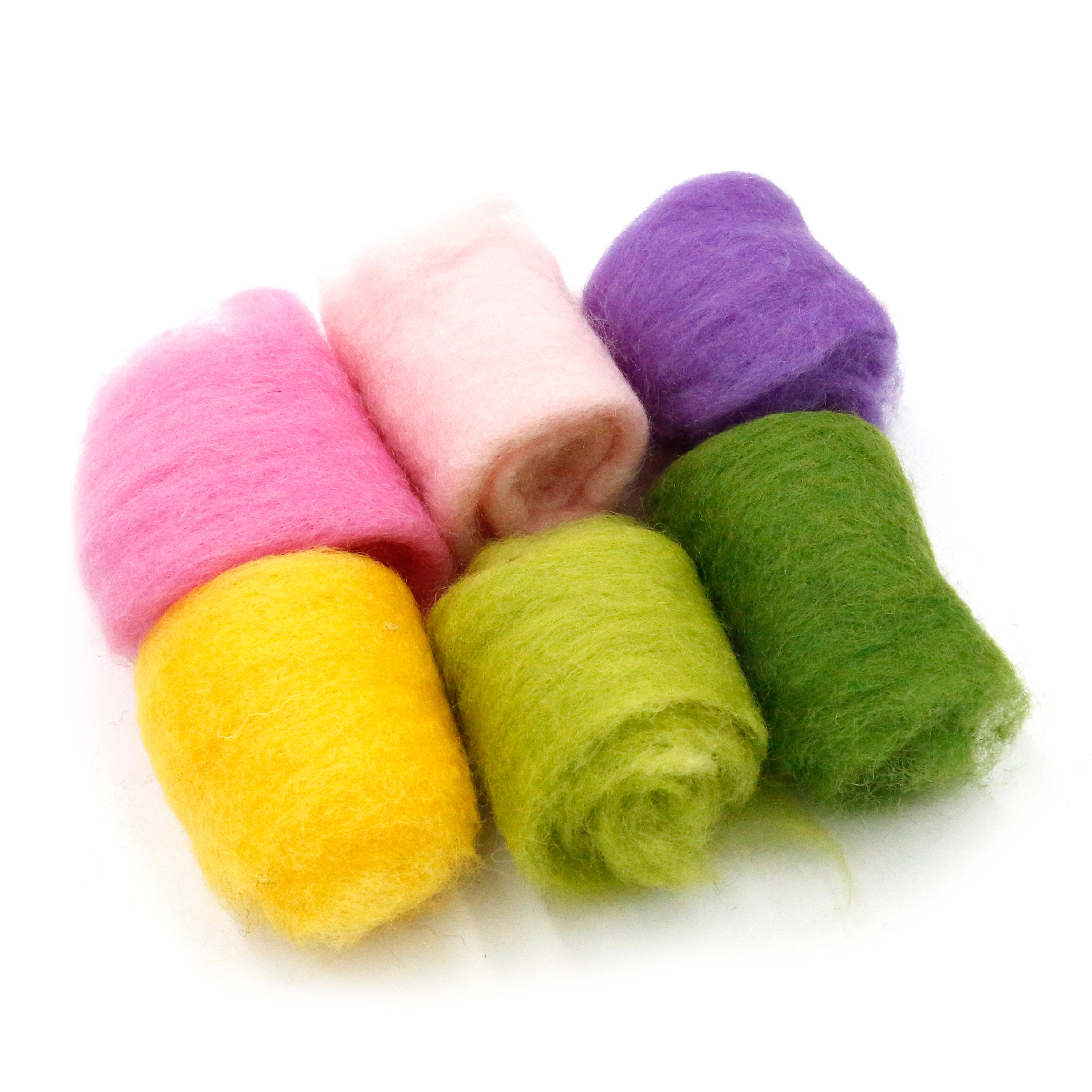 Needle Felt Wool Roving Variety Pack | Carded Batts Variety Pack | Wet ...