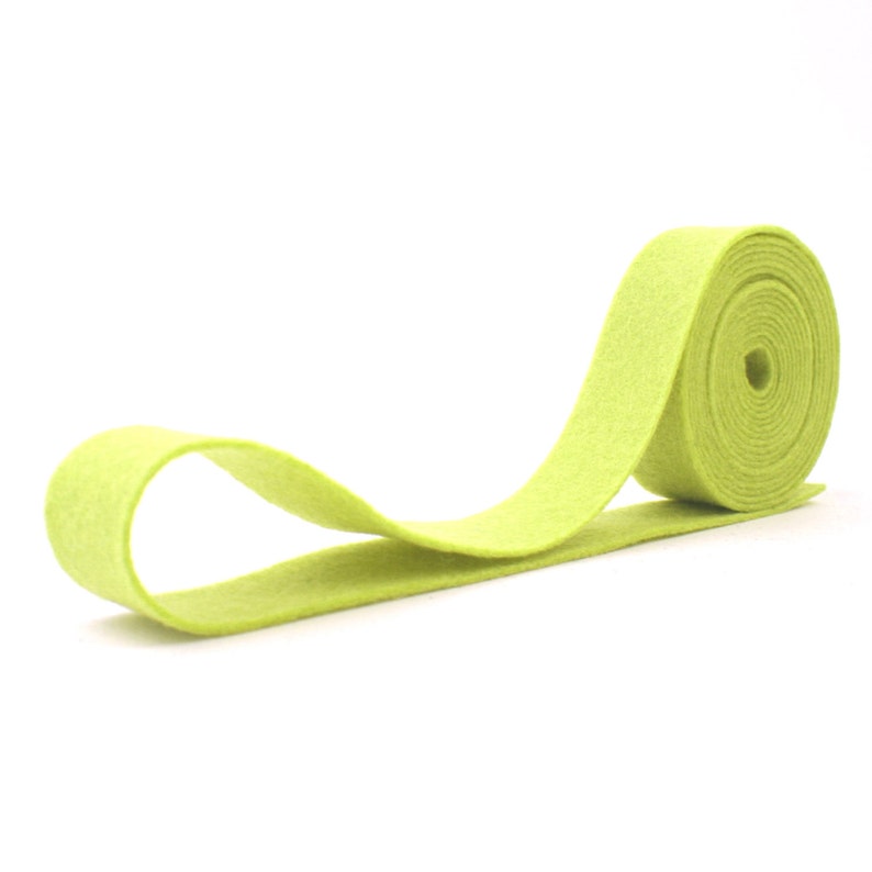 Wool Felt - 100 Percent Wool Felt Ribbon in Color GREEN PEAR- 3/4 Inch ...