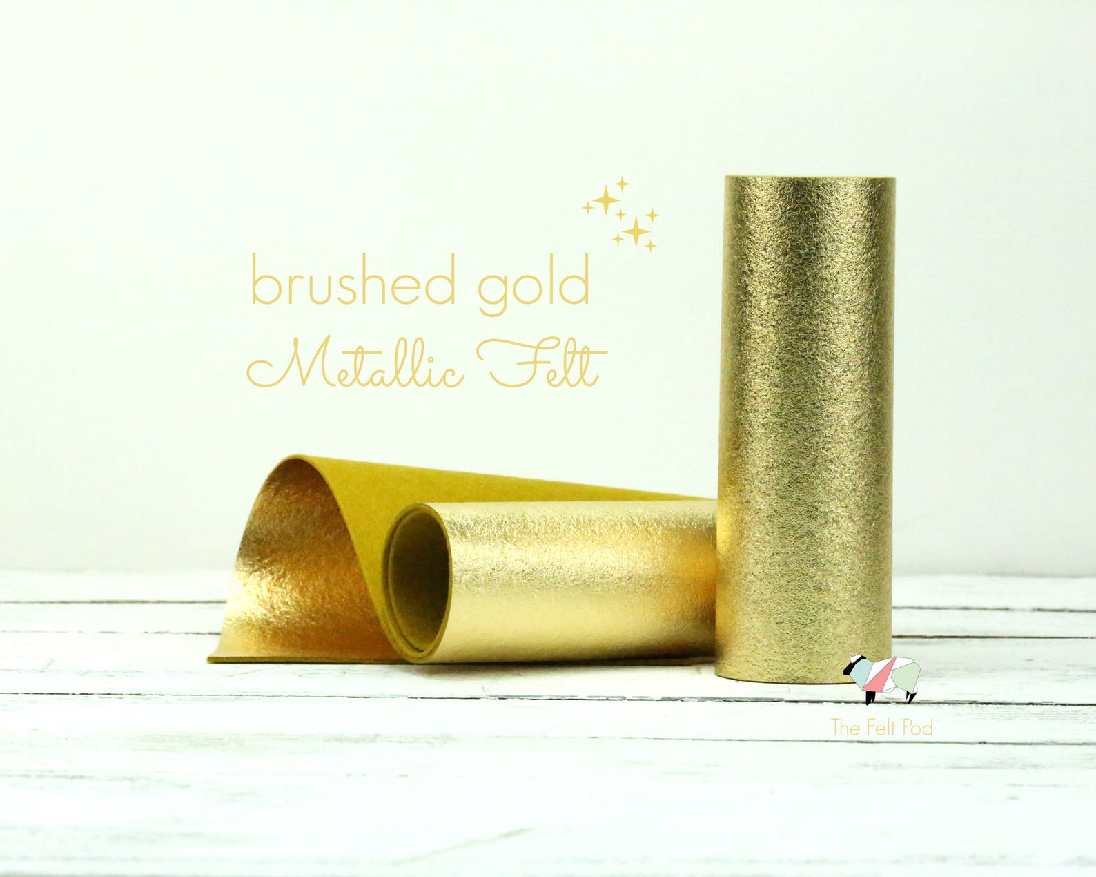 Metallic Felt BRUSHED GOLD Metallic Felt Wool Felt - Etsy