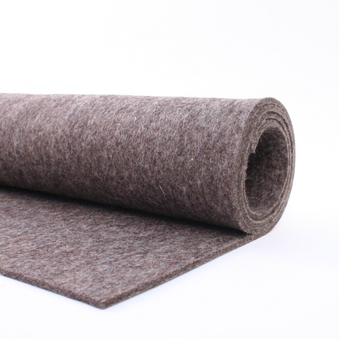 Thick Wool Felt 3mm 9 X 18 100% Wool Felt Heather Brown - Etsy