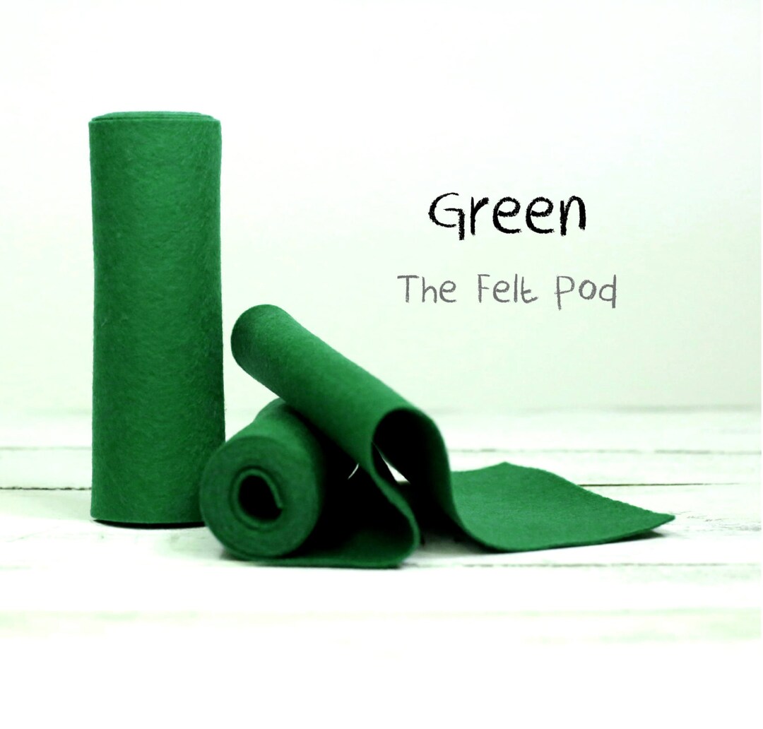 Wool Felt Roll 100% Wool Felt in Color GREEN 5 X 36 Wool Felt Roll ...