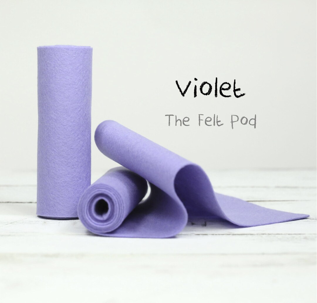 100 Percent Wool Felt Roll Wool Felt Color VIOLET 5 X 36 Wool Felt ...