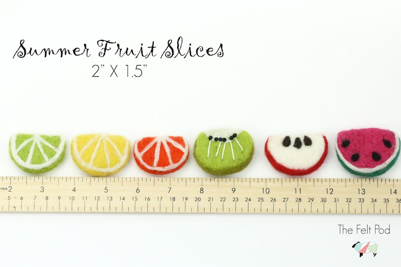 Arance in feltro // Frutta estiva in feltro // Fette di arancia Sunkist ...