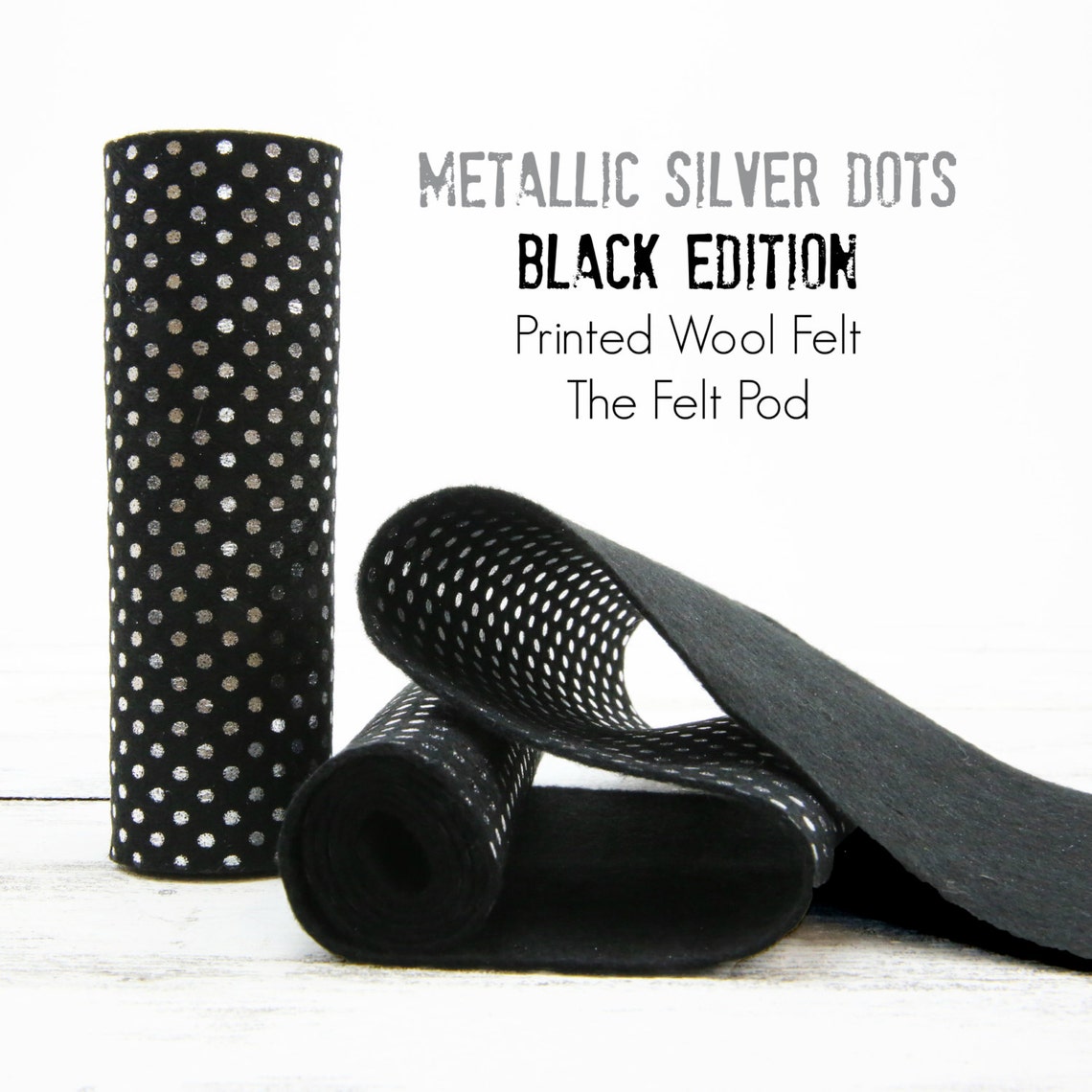 Printed Felt // Metallic Printed Wool Felt // Metallic Printed | Etsy