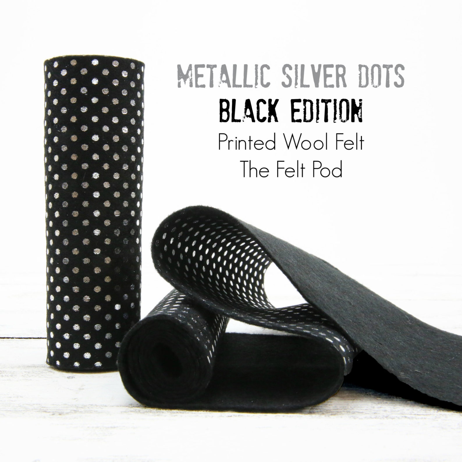 Printed Felt // Metallic Printed Wool Felt // Metallic Printed Wool ...