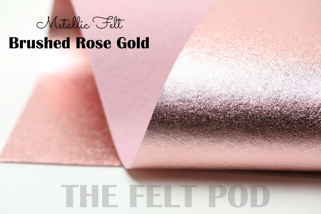 Metallic Felt - BRUSHED ROSE GOLD Metallic Felt - Wool Felt - Metallic ...