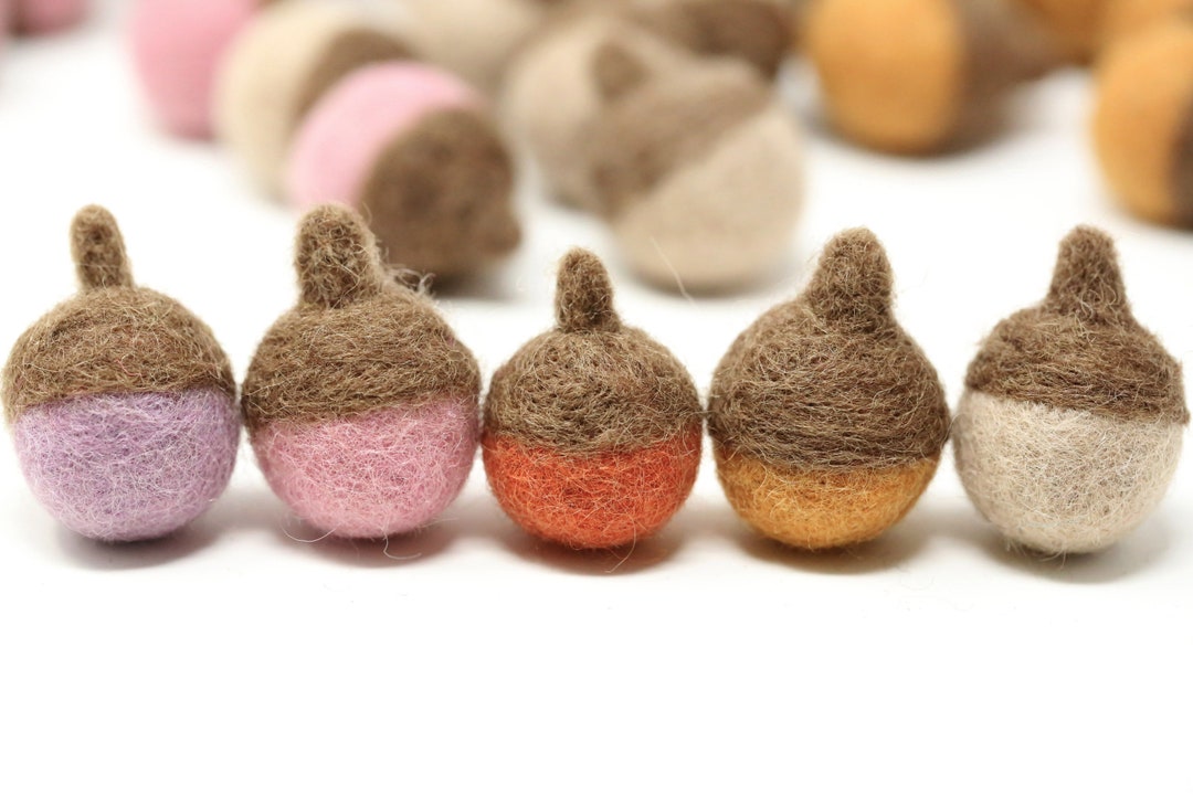Felt Acorns | Felted Acorns | Felt Shapes - Etsy