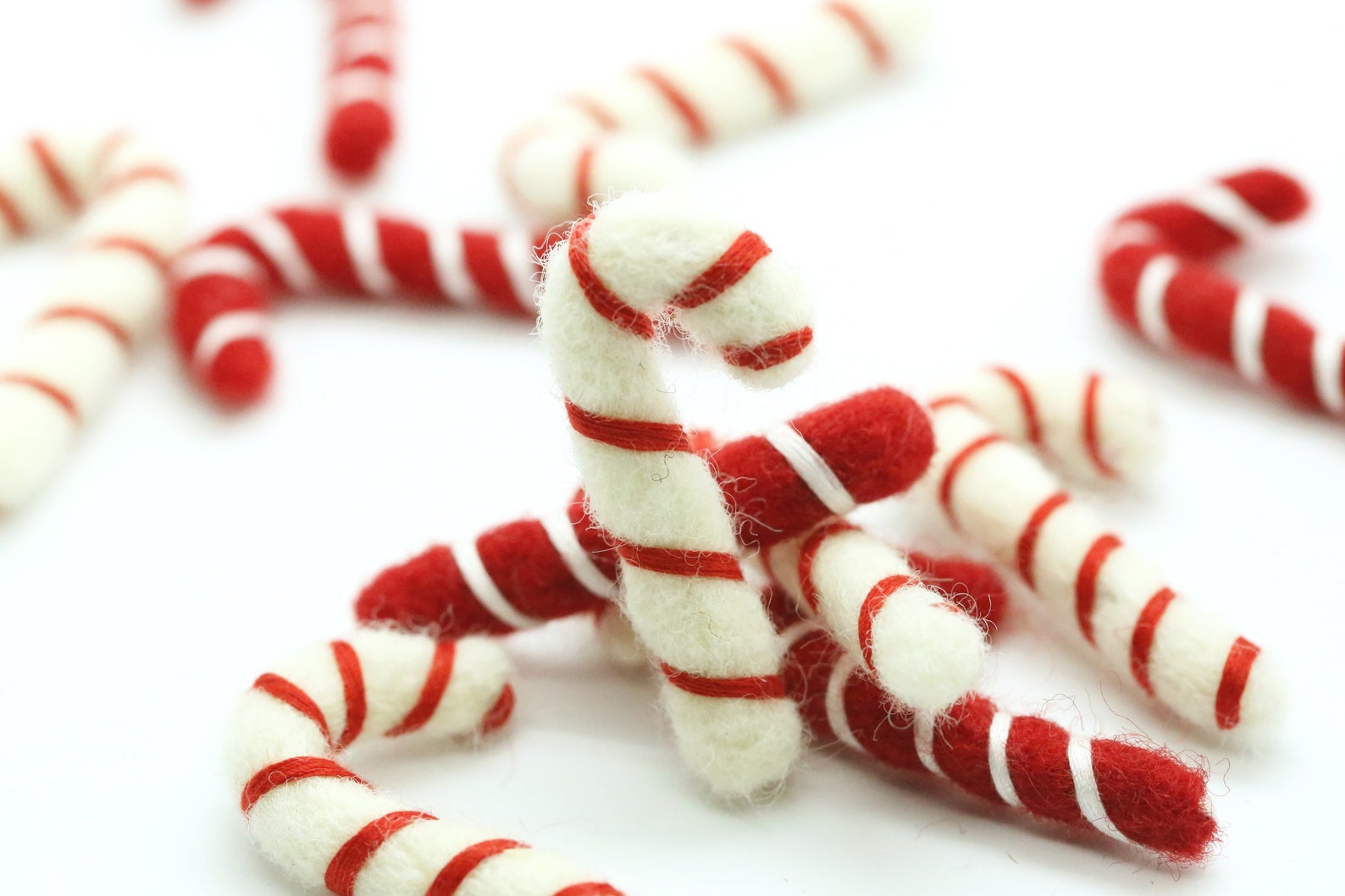 Felt Candy Canes Set of 5 | Etsy