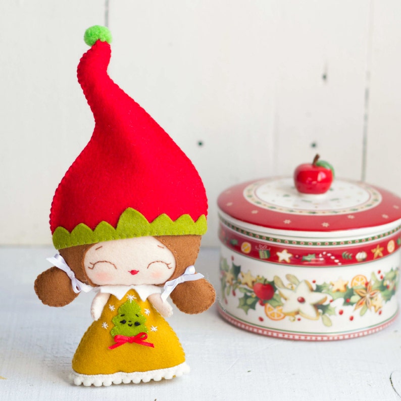 ELF GIRL & HATS Doll Kit // Wool Felt Doll Kit // Noialand Doll Kit ...