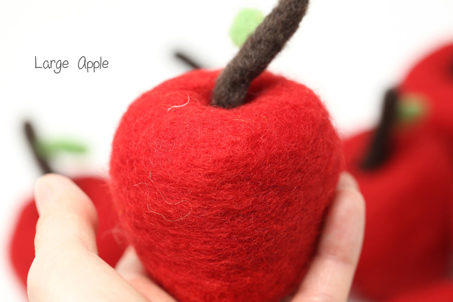 Felt Apples Whole Apples Whole Felt Apples Felt Shapes 2 Sizes ...