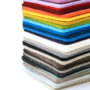 Ivory Thick Wool Felt - 3mm Wool Felt | 3mm Felt | 100% Wool Felt ...