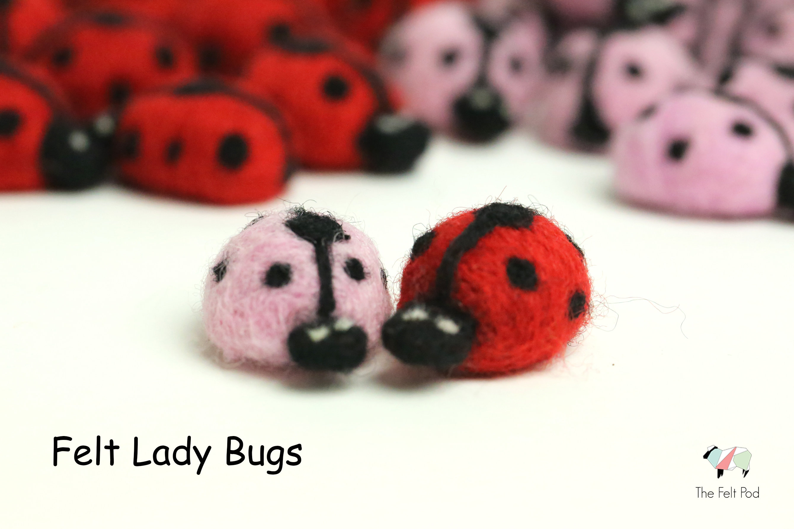Felt Lady Bugs Red Felt Lady Bugs Pink Felt Lady Bugs | Etsy