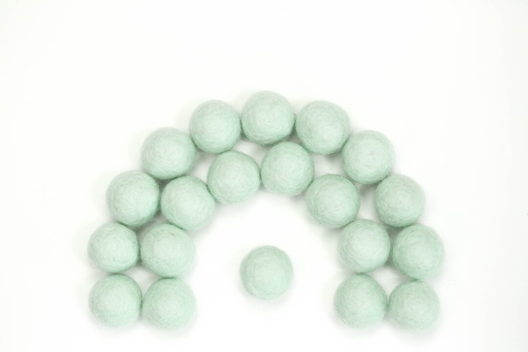 Mystic Mint Felt Balls - Etsy