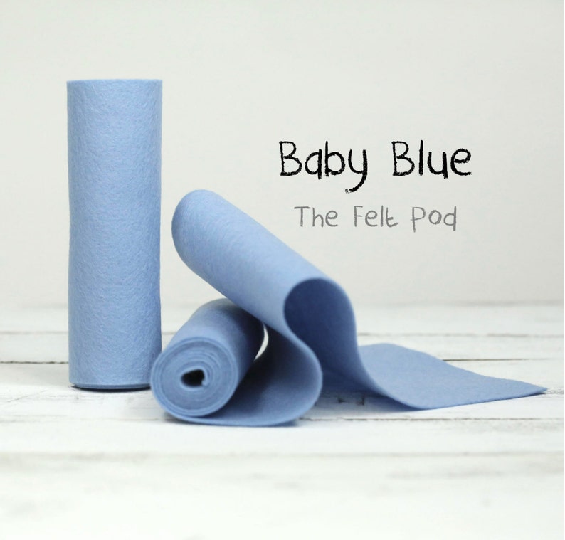 100 Percent Wool Felt Roll Wool Felt Color BABY BLUE - Etsy
