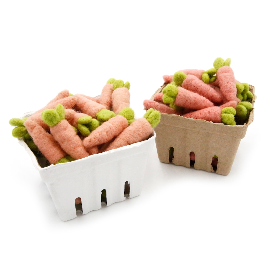 Mini Pink Felt Carrot | Felt Food | Waldorf Toy | Bowl Fillers | Felt ...