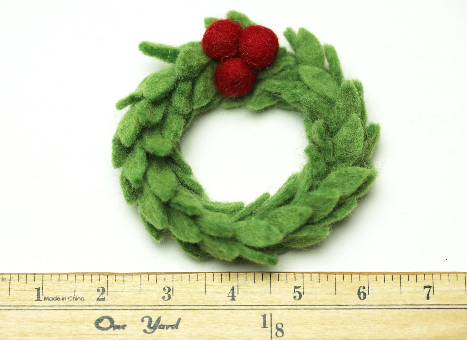 Felt Wreath | Felted Mini Wreath | Felted Wreath | Mistletoe Wreath ...