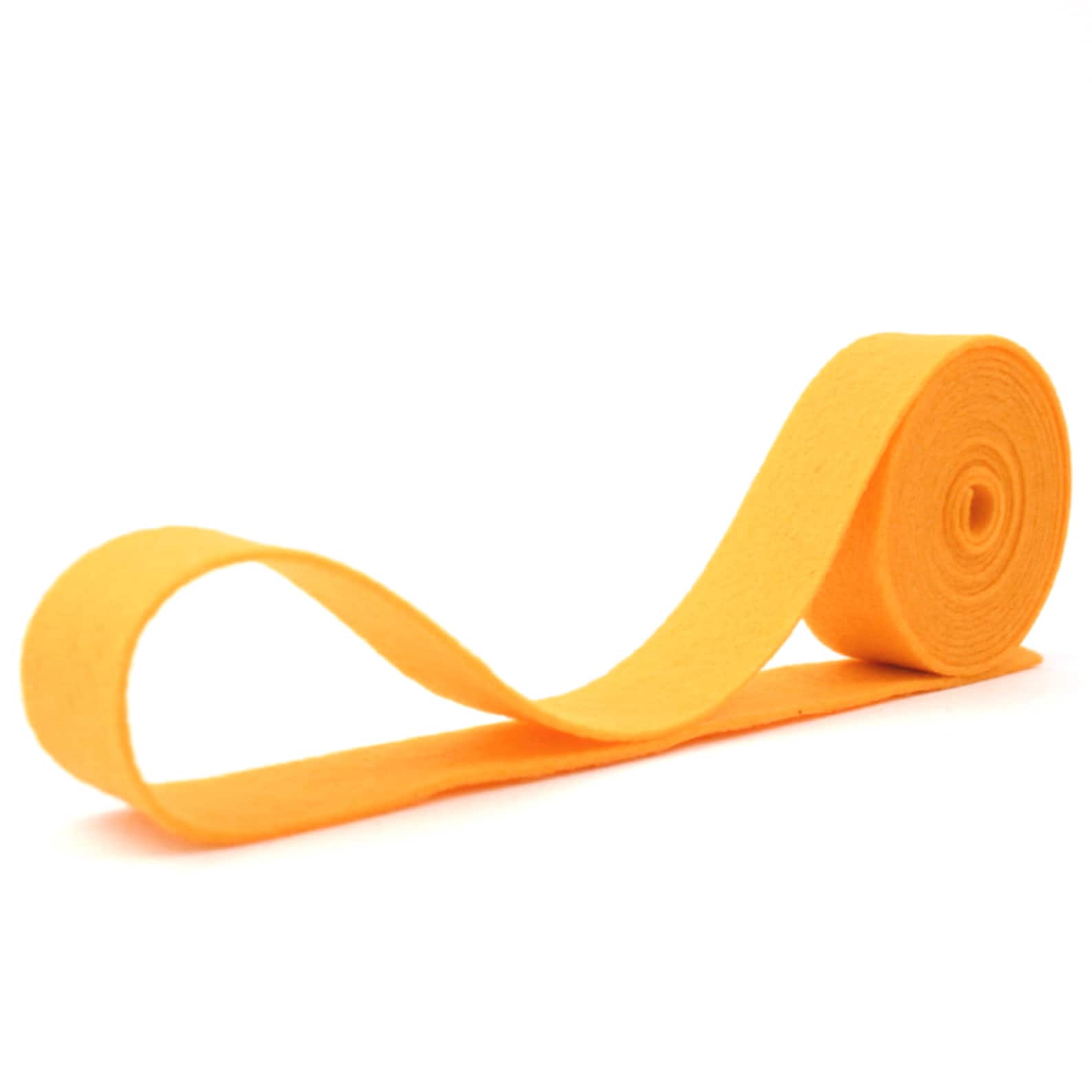 Wool Felt - 100 Percent Wool Felt Ribbon in Color MANGO - 3/4 Inch X 2 ...