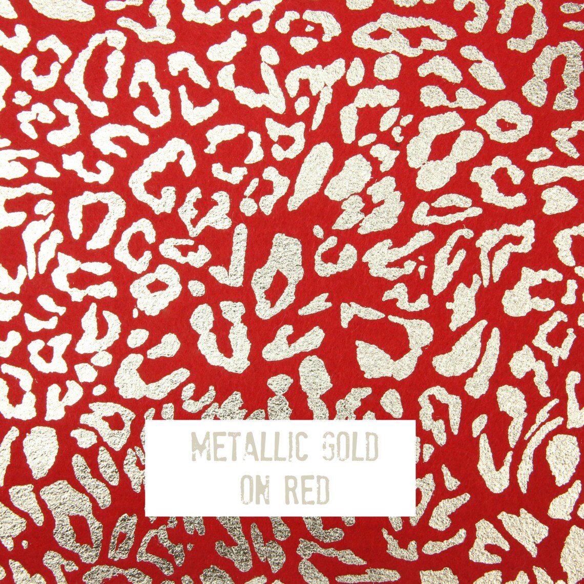 Printed Felt // Metallic Printed Wool Felt // LEOPARD Printed | Etsy