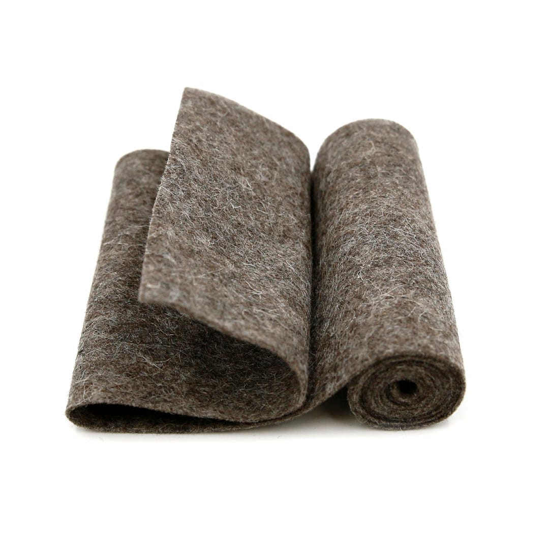 100 Percent Wool Felt Roll in Color HEATHER BROWN - 5" X 36" Wool Felt ...
