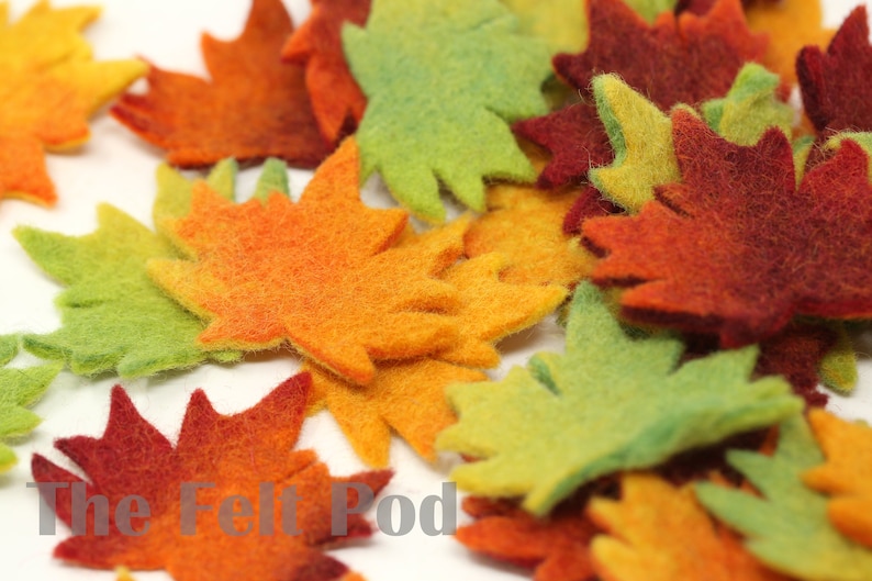 Fall Felt Leaves Fall Leaves Pack of 15 Fall Leaves - Etsy