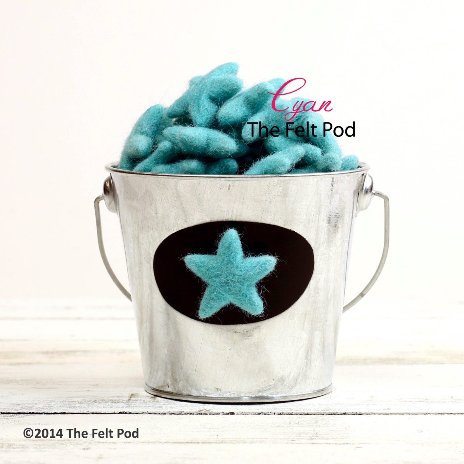 Felt Stars - 3 to 4 Cm - 10 Count Color CYAN - Wool Felt Stars | Felt ...