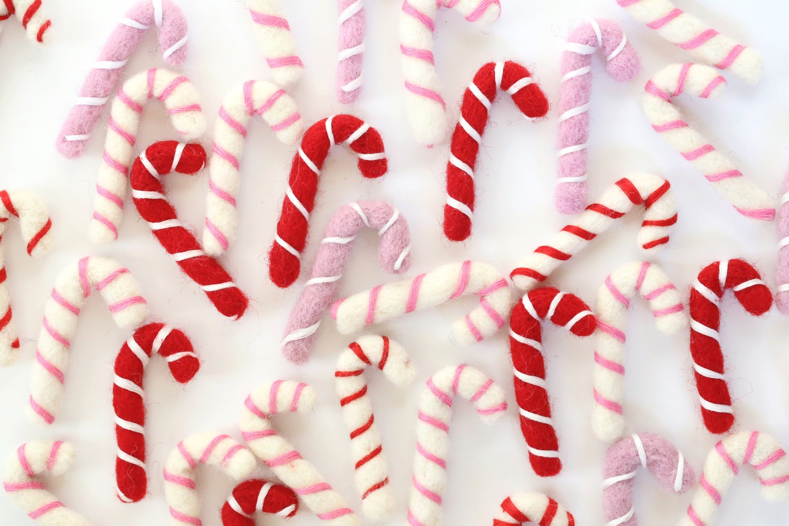 Felt Candy Canes Set of 5 - Etsy