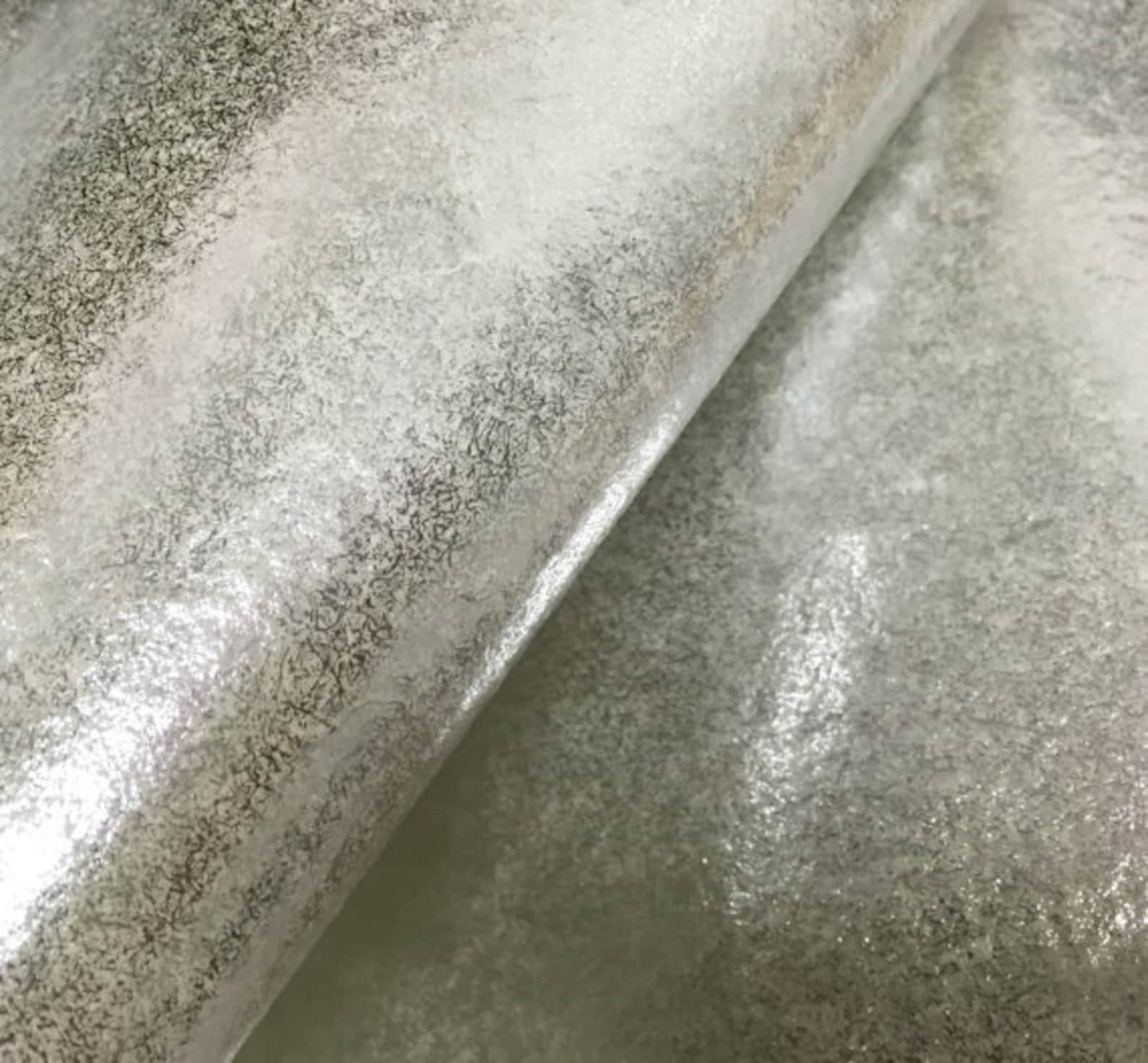 Metallic Silver Printed Felt // Metallic Silver Felt // Metallic Silver ...