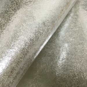 Metallic Silver Printed Felt // Metallic Silver Felt // Metallic Silver ...