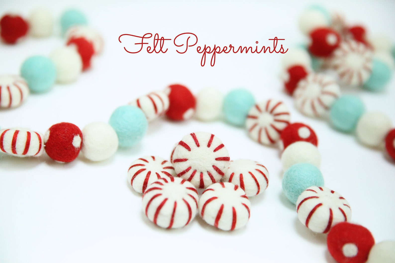 Peppermint Candy // Felt Peppermint Candies // Felt Peppermint | Etsy