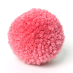Yarn Poms - P41 PINK CORAL Yarn Pom Pom - Etsy