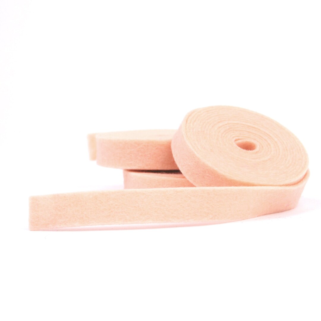 Wool Felt - 100 Percent Wool Felt Ribbon in Color PEACH BLOSSOM - 1/2 ...